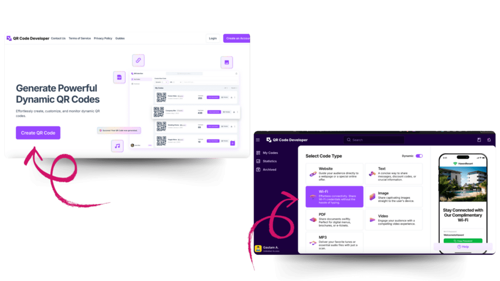 WiFi QR code generator