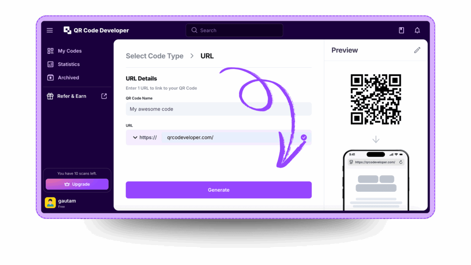 QR codes for LinkedIn