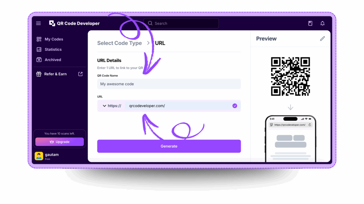 QR codes for Google Docs